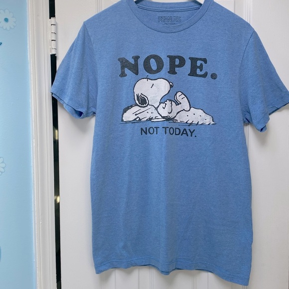 Peanuts | Shirts | Nope Not Today Cute Snoopy Blue Tee Shirt Peanuts ...